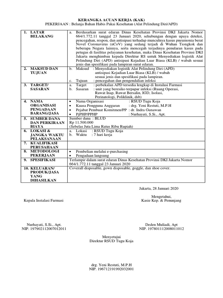Kak Permintaan Apd | PDF