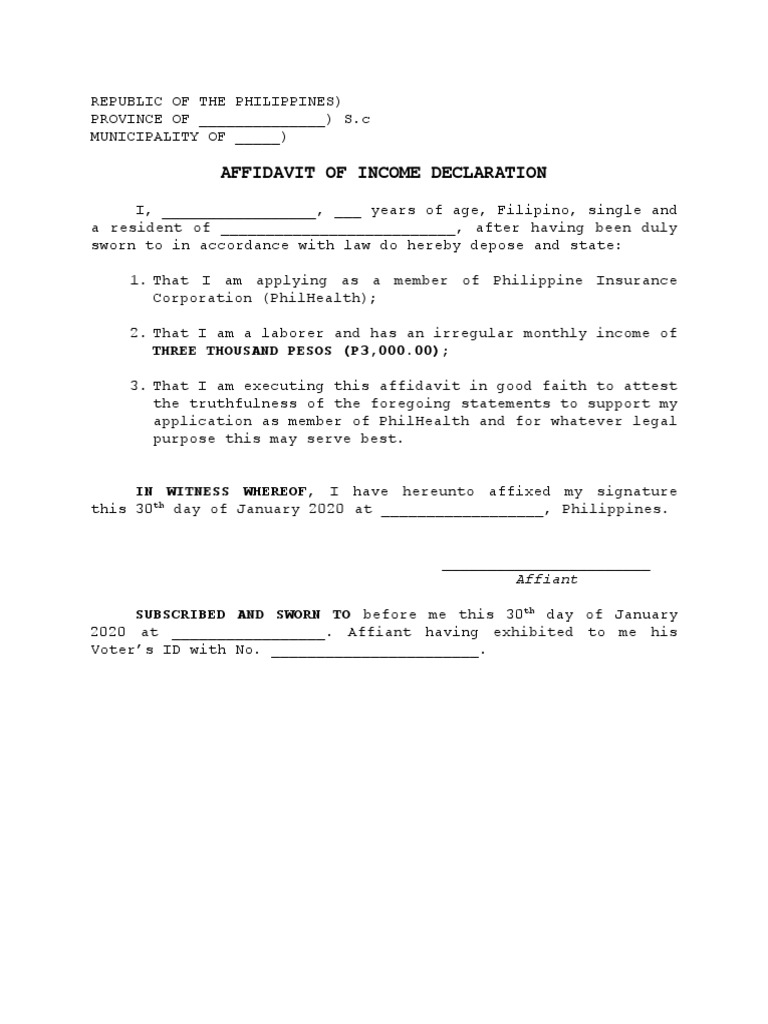 Income Declaration | PDF