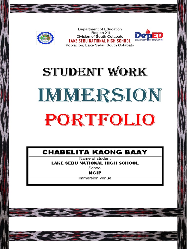 Work Immersion Portfolio for Students | PDF | Employment | Students