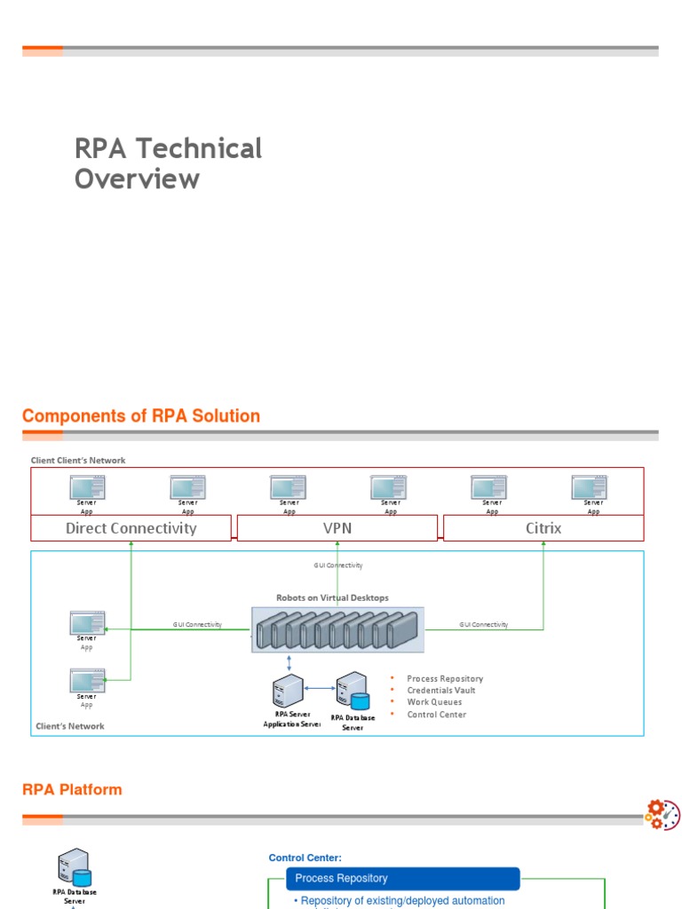 RPA Architecture Overview | PDF | Server (Computing) | Application Server