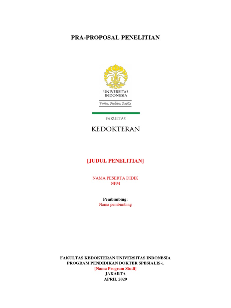 Format Tugas Pra-Proposal | PDF