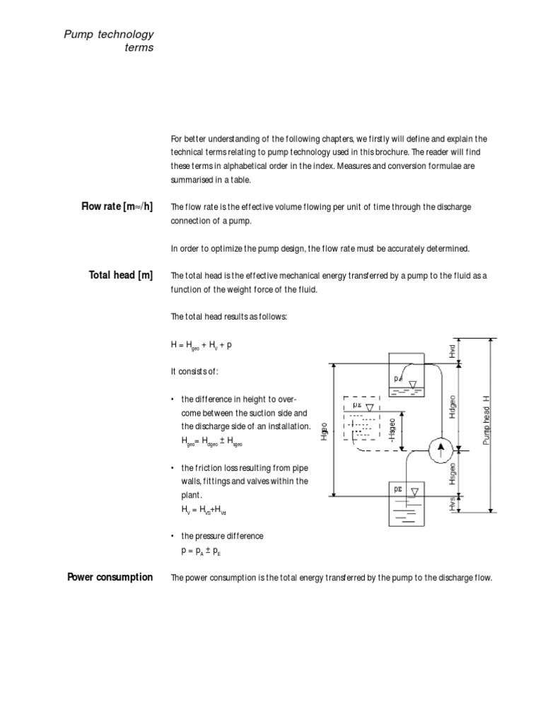 Pump Technology Calculation | PDF | Reynolds Number | Viscosity