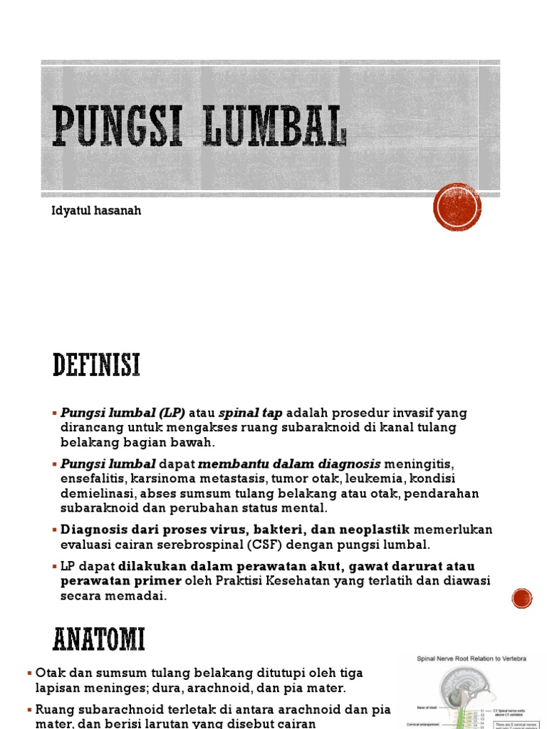 Pungsi Lumbal | PDF