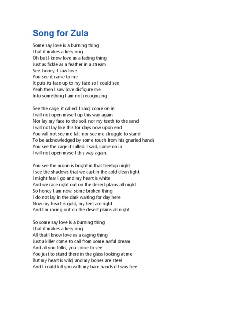 Song For Zula | PDF | Naturaleza