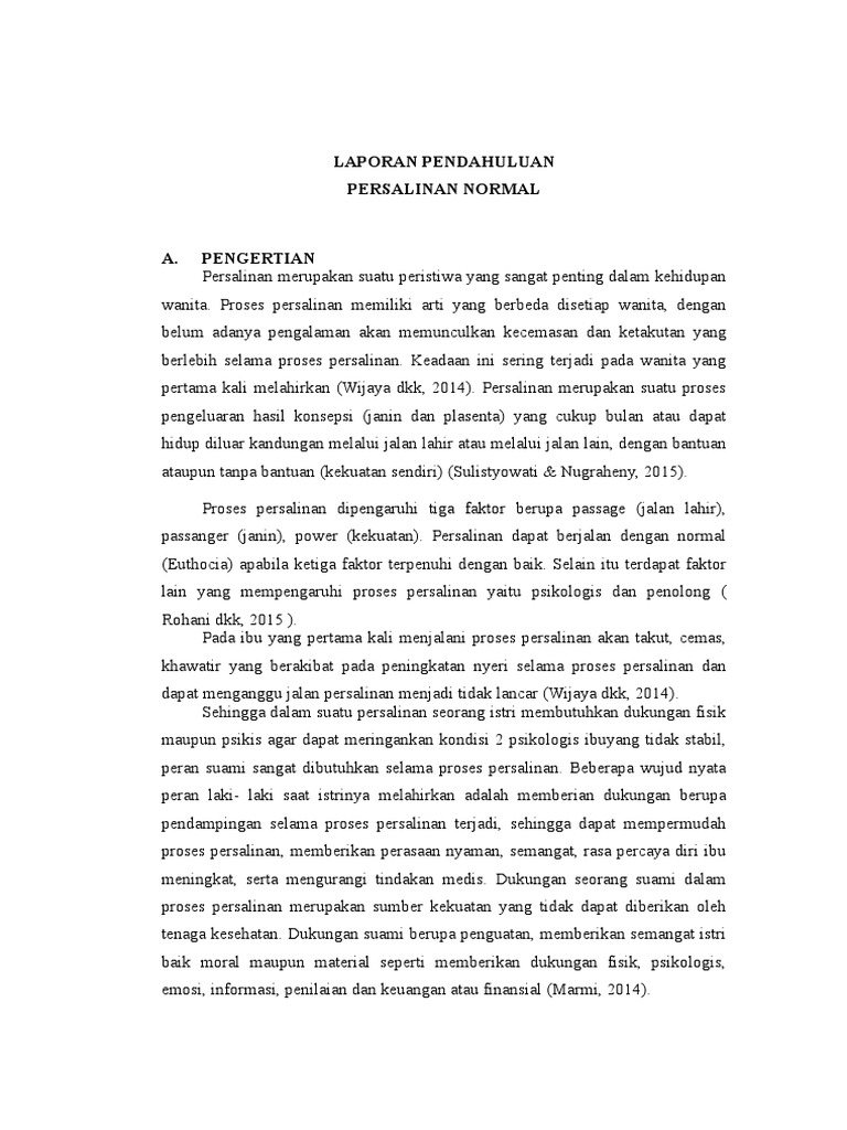 LP PERSALINAN NORMAL | PDF