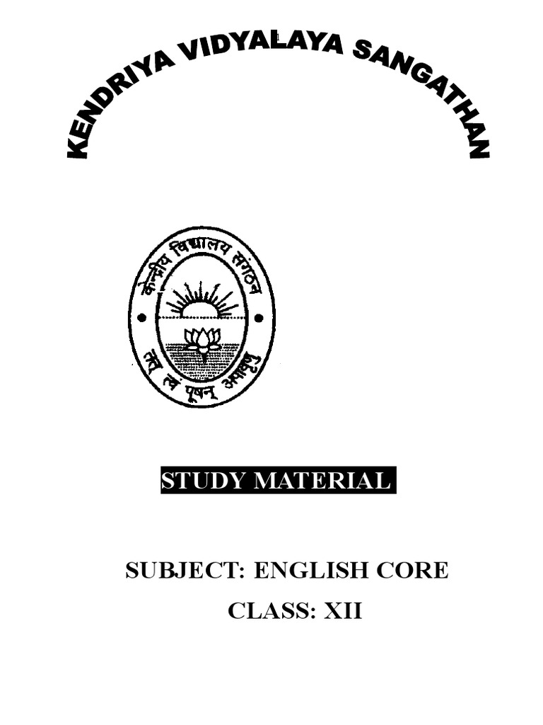 English Study Material XII | PDF | Memory | Reading Comprehension