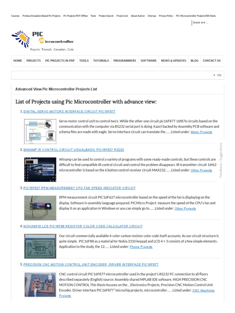 Advanced View Pic Microcontroller Projects List - PIC Microcontroller ... Advanced View Pic Microcontroller Projects List - PIC Microcontroller ...