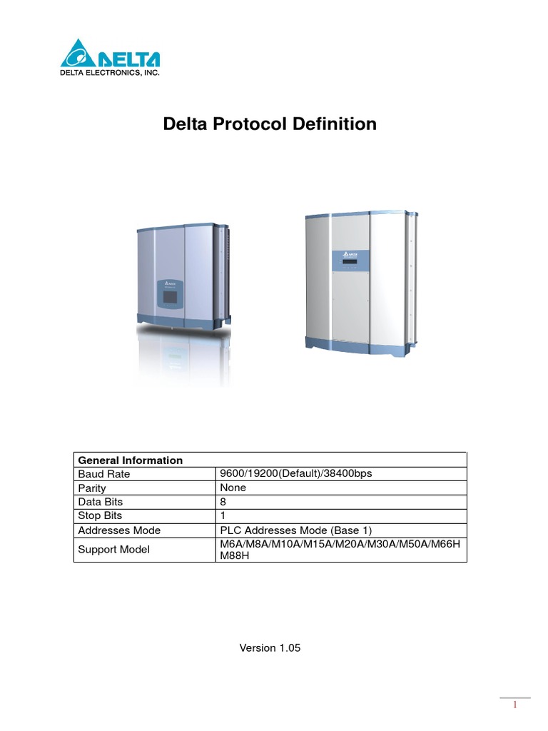 DELTA Modbus Definition - EU PDF | PDF | Computer Architecture ...