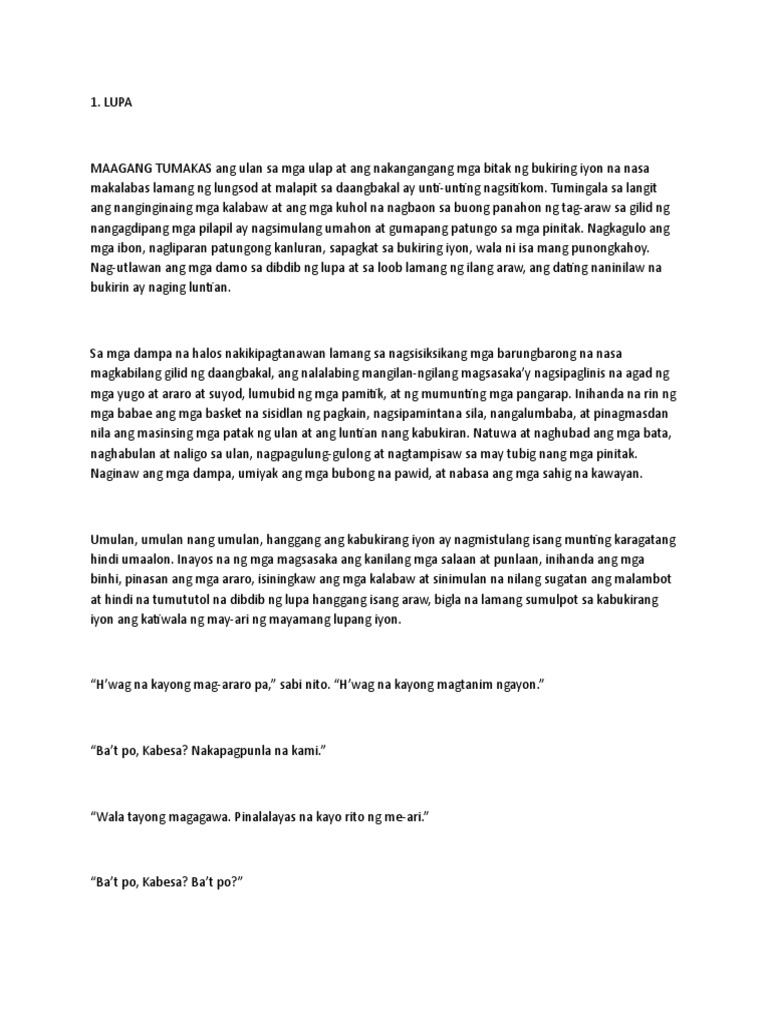 Inuuod Sa Tyan NG Bisig NG Buwaya | PDF