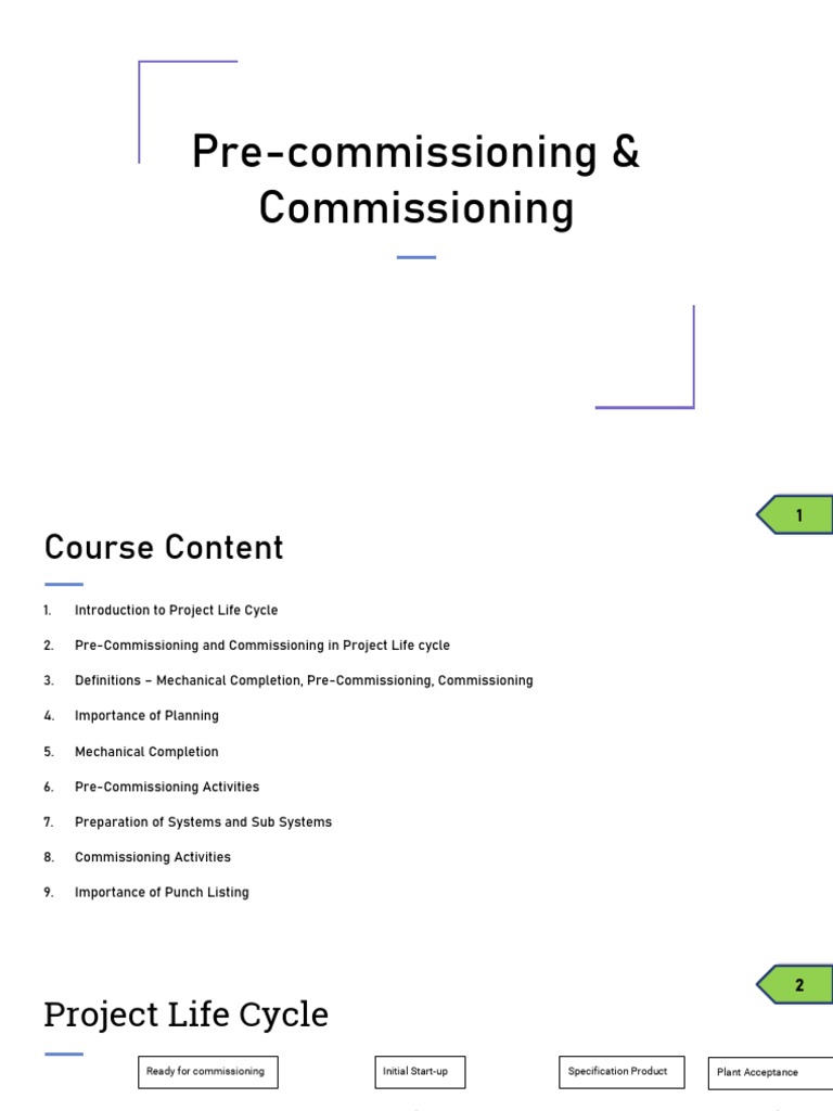 Pre-Commissioning and Commissioning Know How | PDF | Pipe (Fluid ...