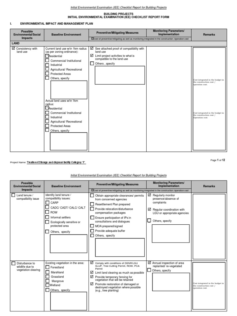 Environmental Impact and Management Plan | PDF | Waste Management ...