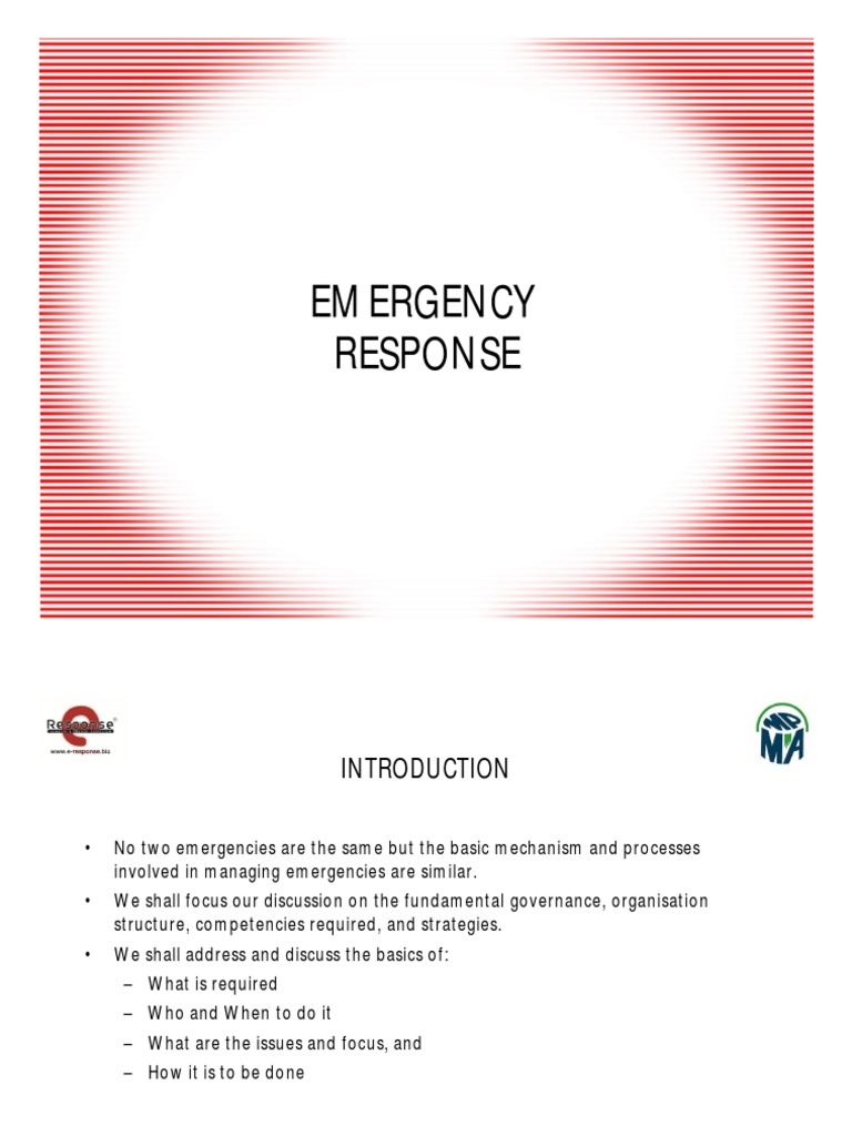 Emergency Response r2 | PDF | Emergency | Emergency Management