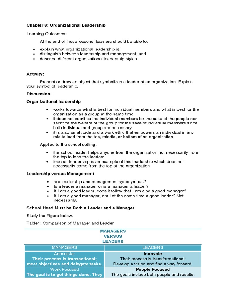 Organizational Leadership | PDF | Leadership | Action (Philosophy)