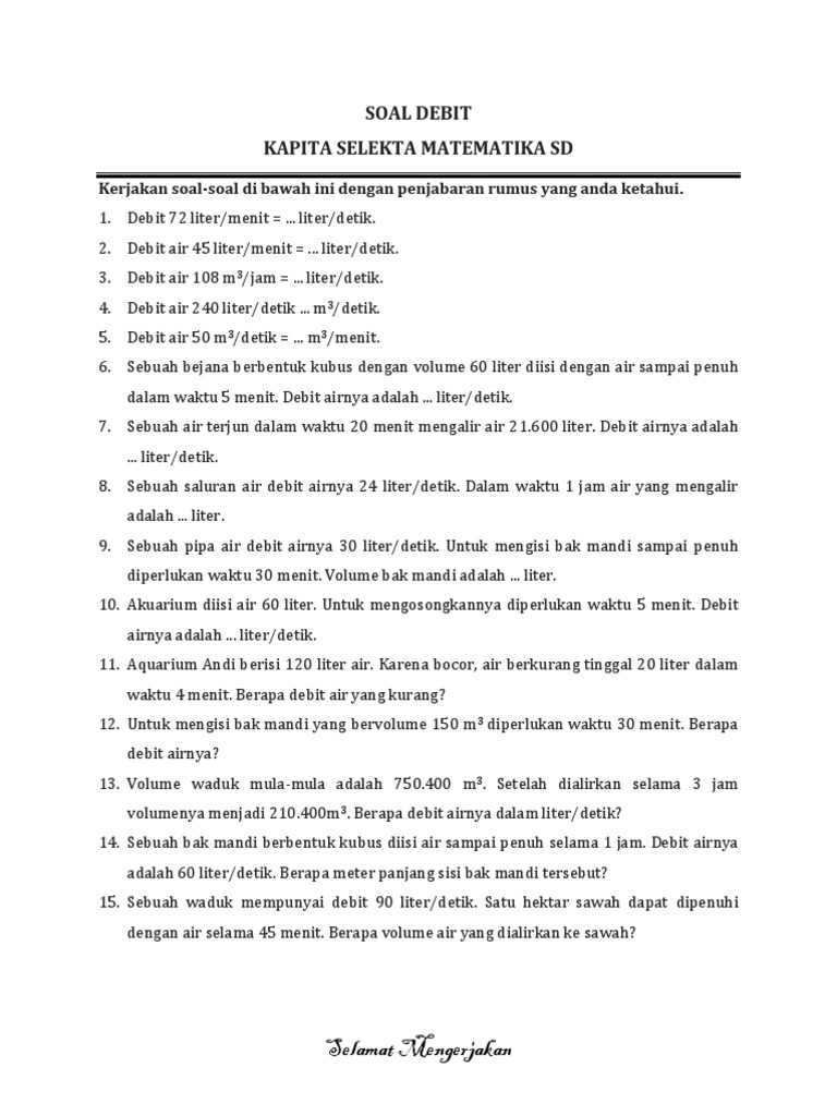 Soal Debit | PDF