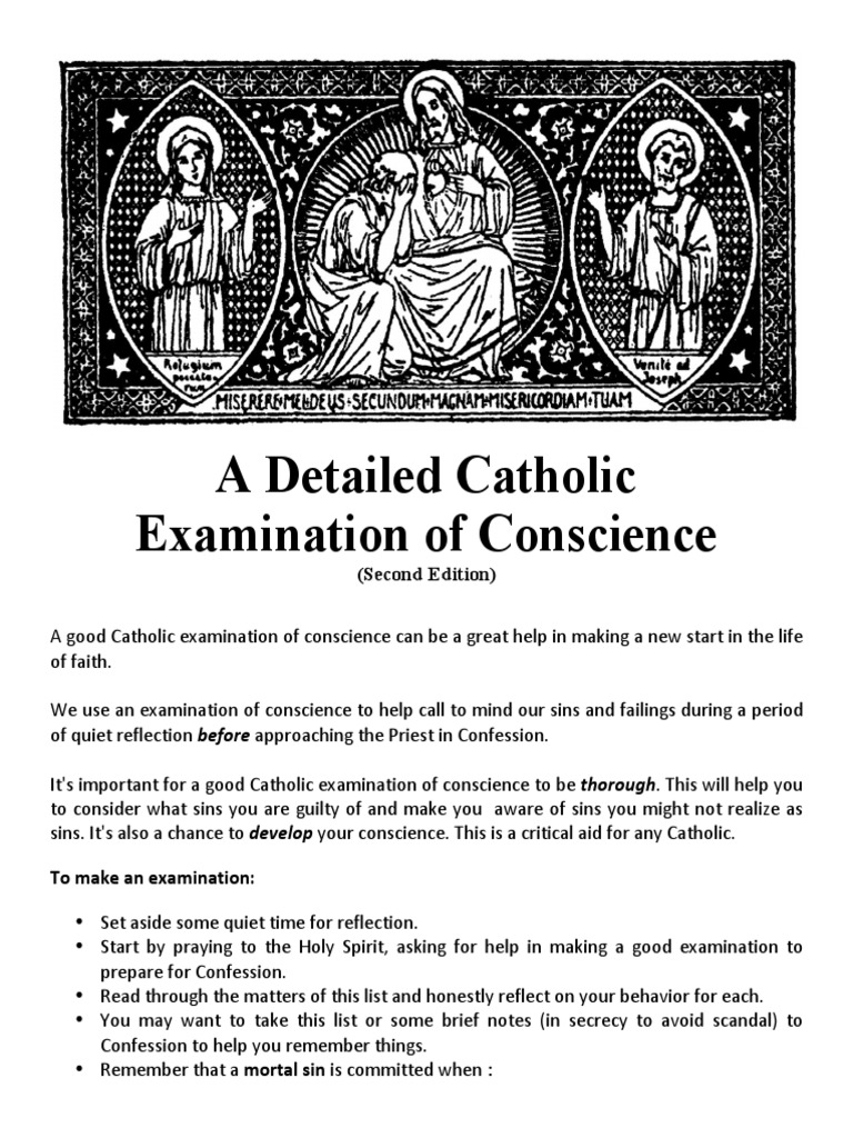 Catholic Examination of Conscience 2nd Ed | PDF | Penance | Confession ...