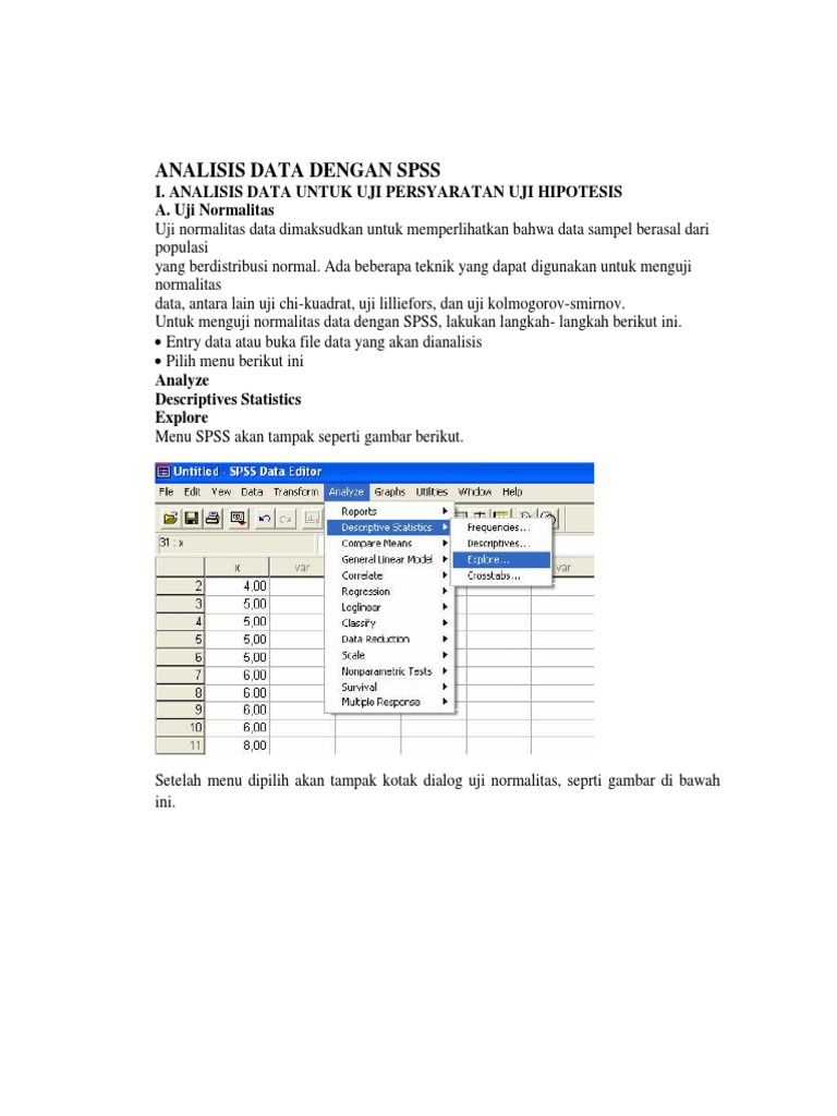 Analisis Data Dengan SPSS | PDF