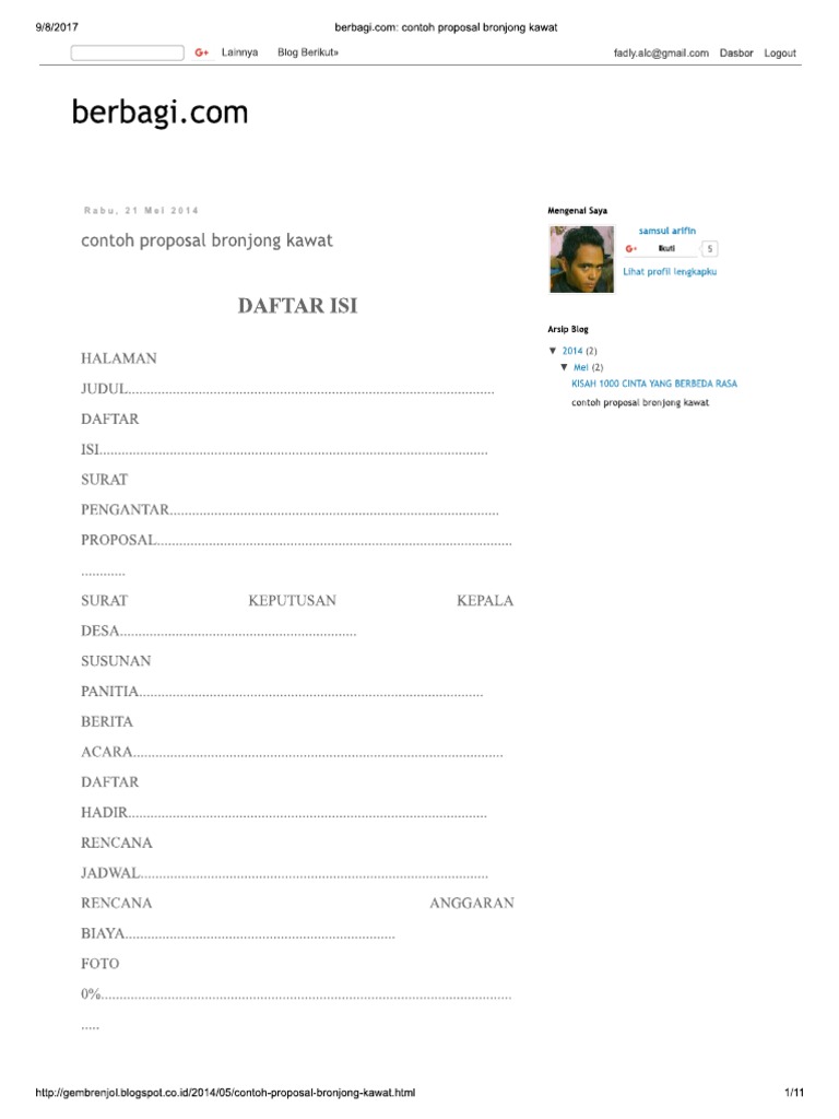 Contoh Proposal Bronjong Kawat | PDF