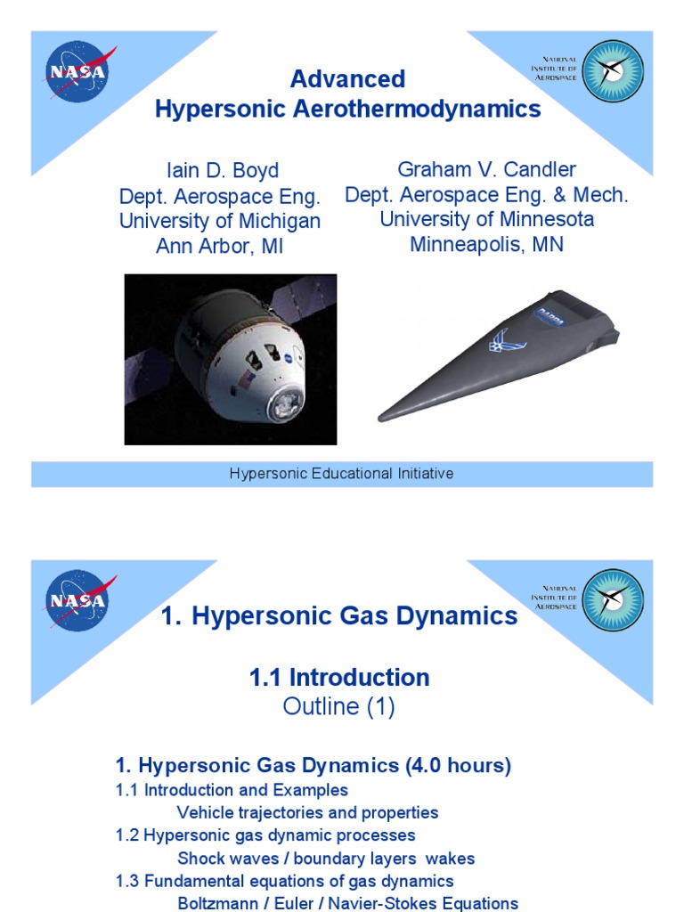 Hypersonic Aerothermodynamics Overview | PDF | Hypersonic Speed ...