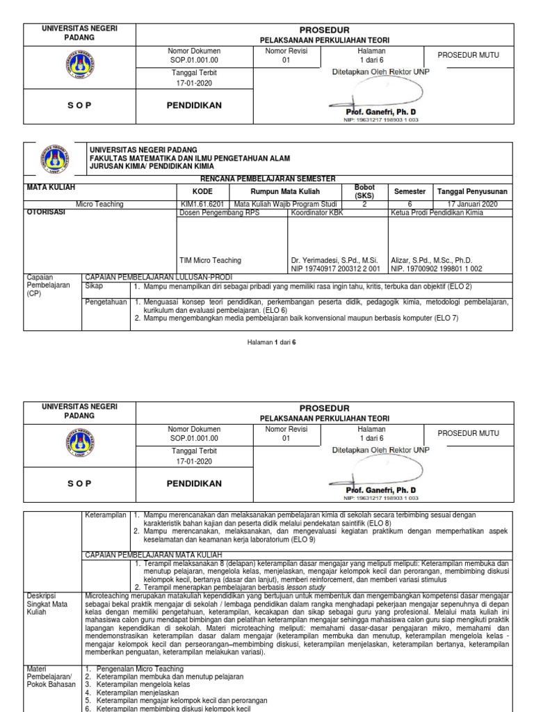 RPS Micro Teaching-2020 - Rev LG STLH Diupload | PDF