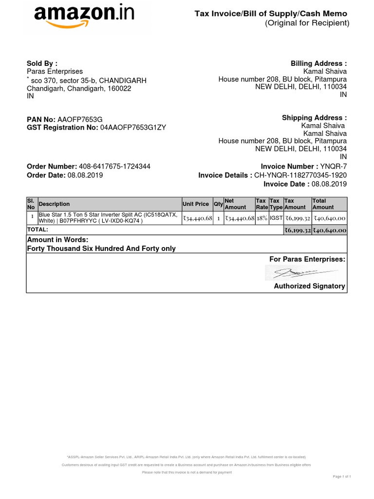 AC Invoice | PDF | Invoice | Market (Economics)