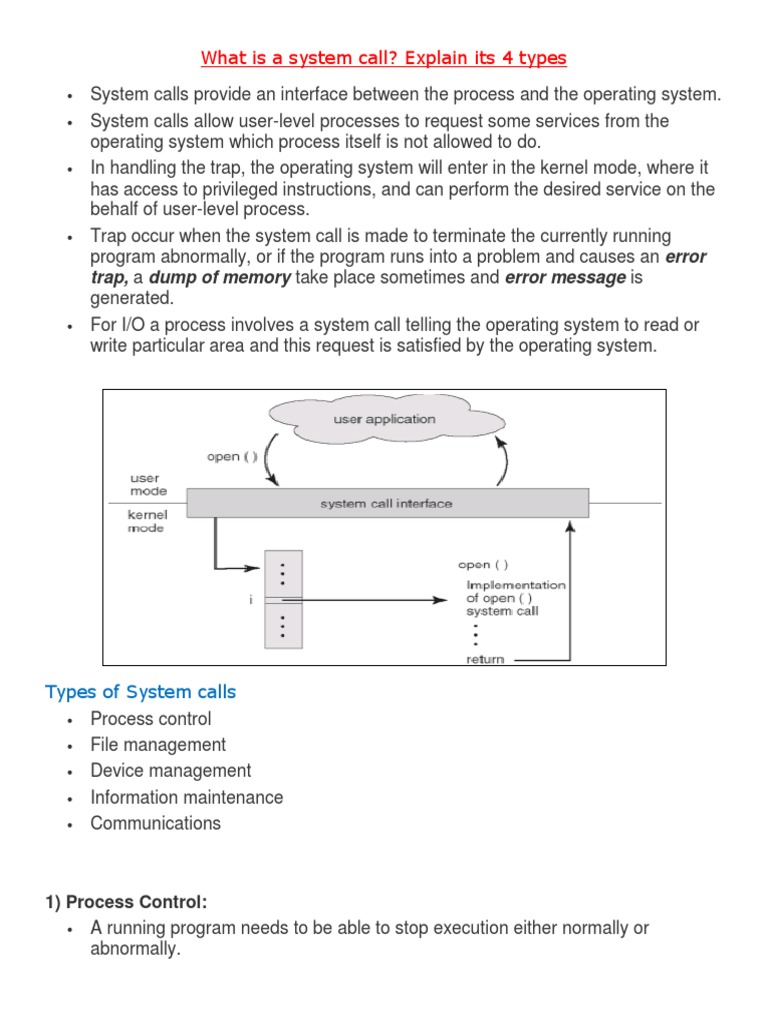 System Call and Its Type | PDF | Computer File | Operating System