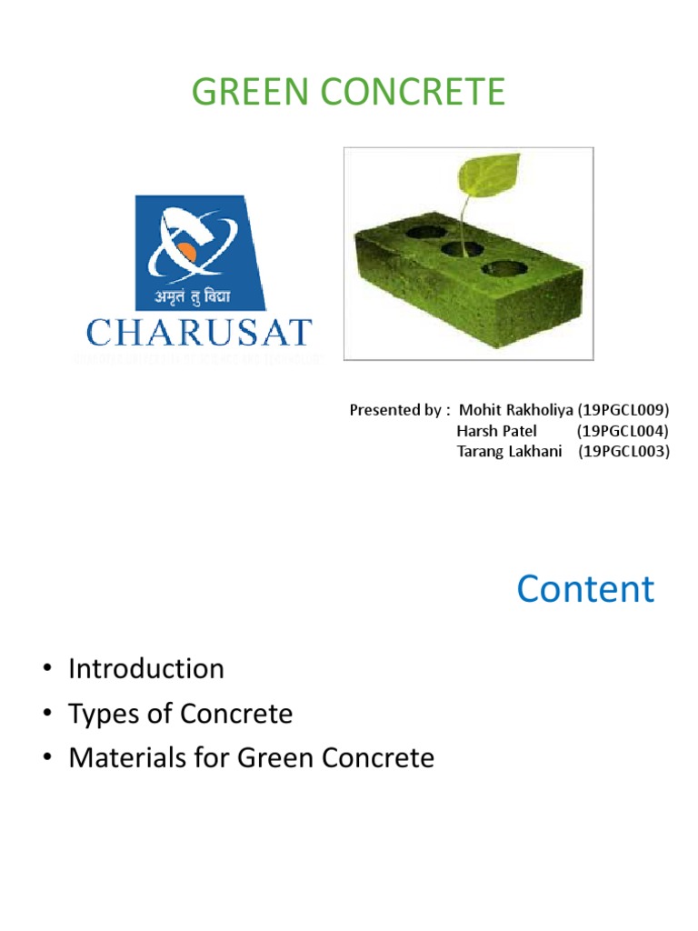Green Concrete | PDF | Construction Aggregate | Concrete