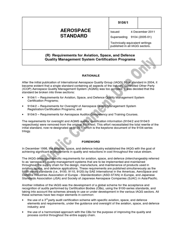 PB 9104-1 en PDF | Download Free PDF | Quality Management System | Iso 9000