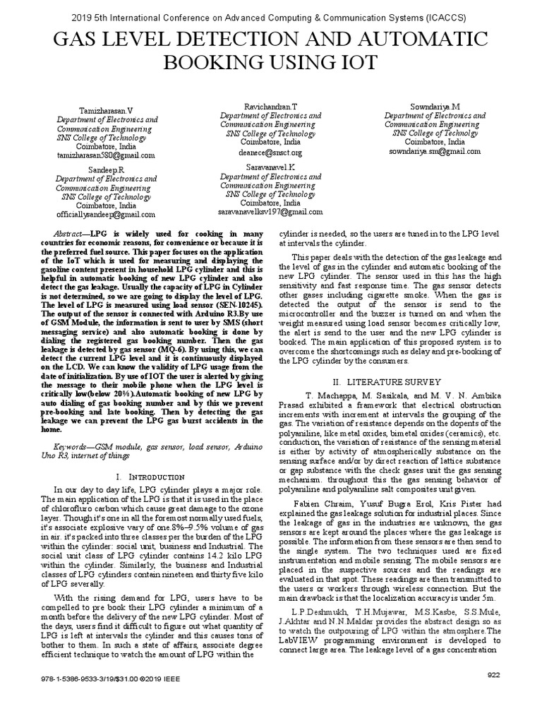 IEEE Paper | Download Free PDF | Sensor | Microcontroller