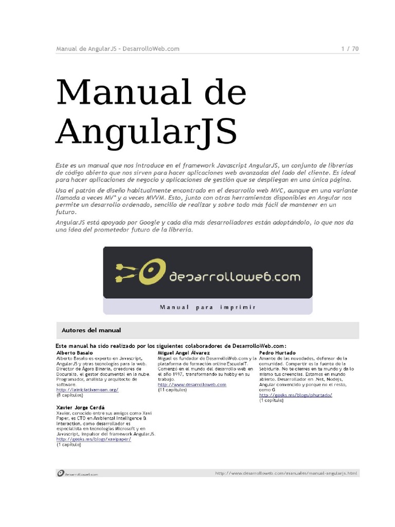 Manual de AngularJS | PDF Manual de AngularJS | PDF