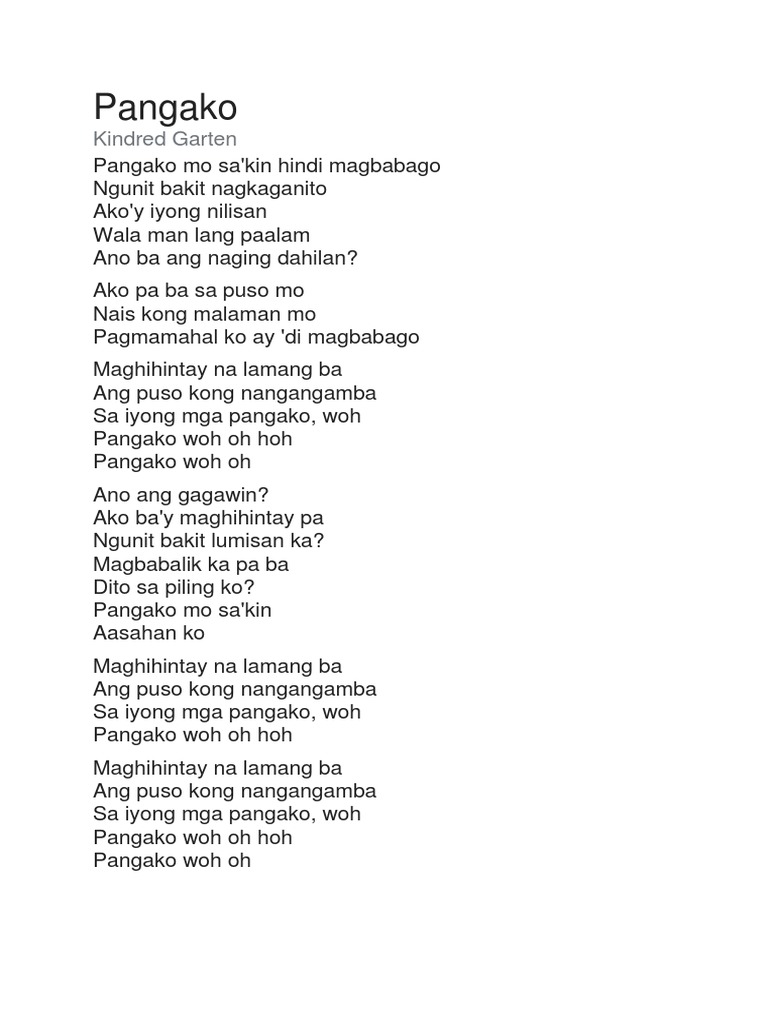 Pangako | PDF