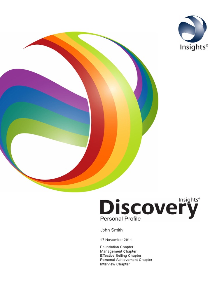 Insights Discovery Sample Report | PDF | Personality Psychology | Sales