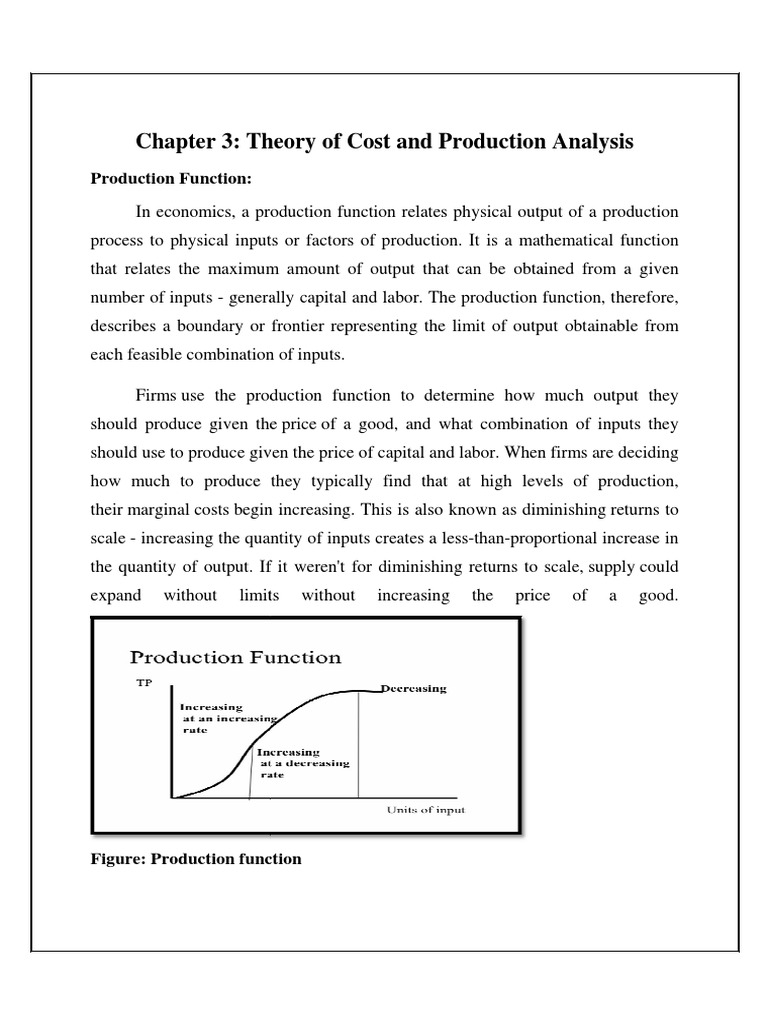 Chapter 3-Theory-Production | PDF | Production Function | Economies Of Scale