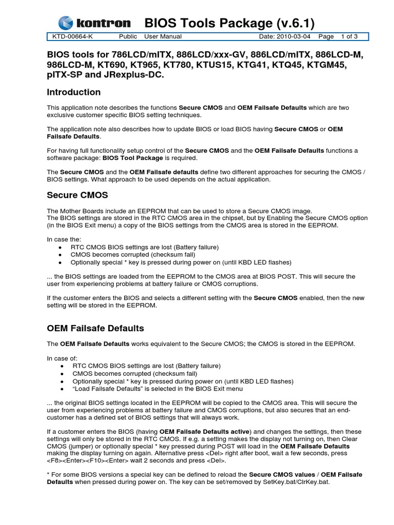 Bios Manual | PDF | Bios | Booting