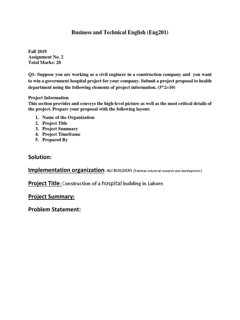 ENG201 Assignment 2 Solution | PDF | Public Health | Health System