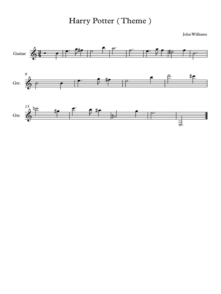 Harry Potter (Theme) E Minor - Full Score PDF | PDF