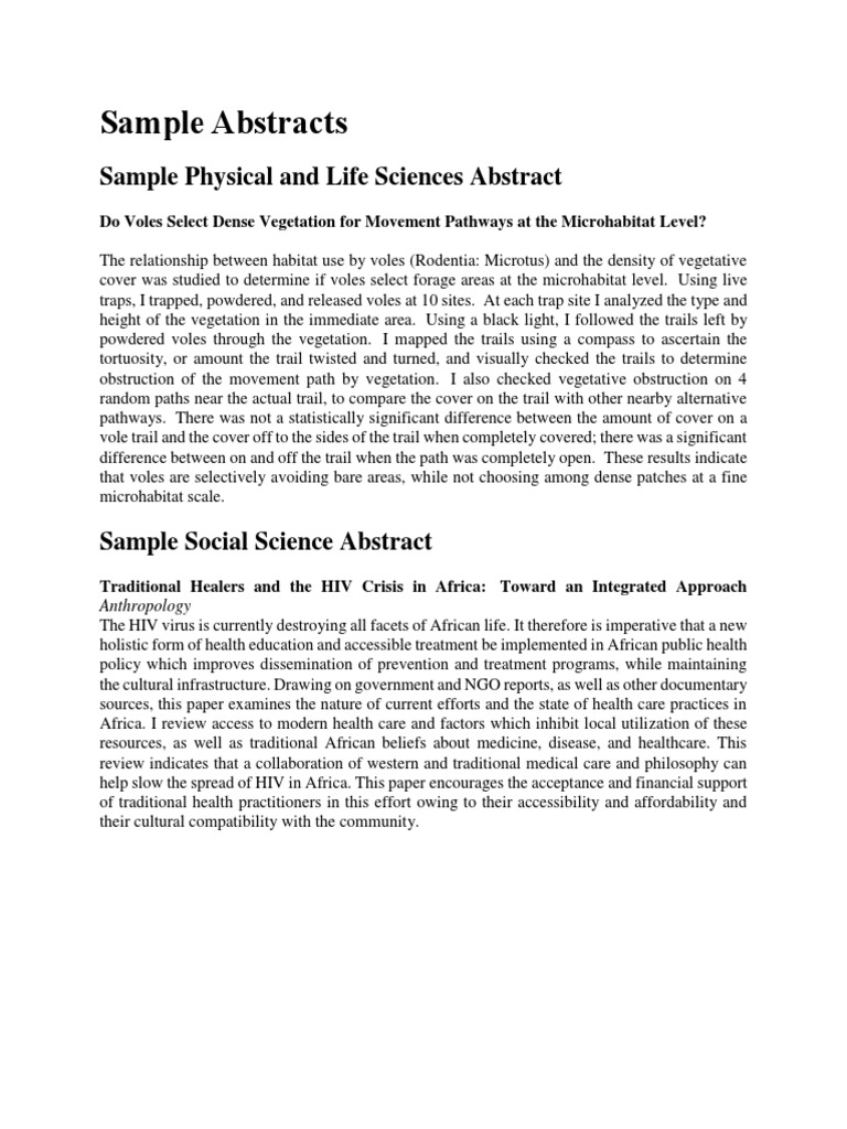 Sample Abstracts-Research | PDF | Differential Scanning Calorimetry ...