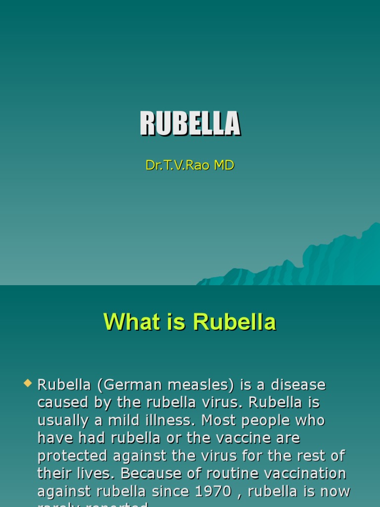 Rubella | Infection | Public Health