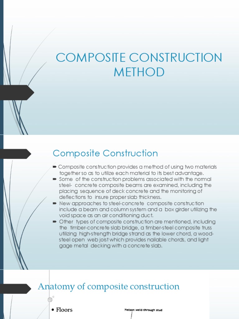 Composite Construction Methods | PDF | Beam (Structure) | Concrete