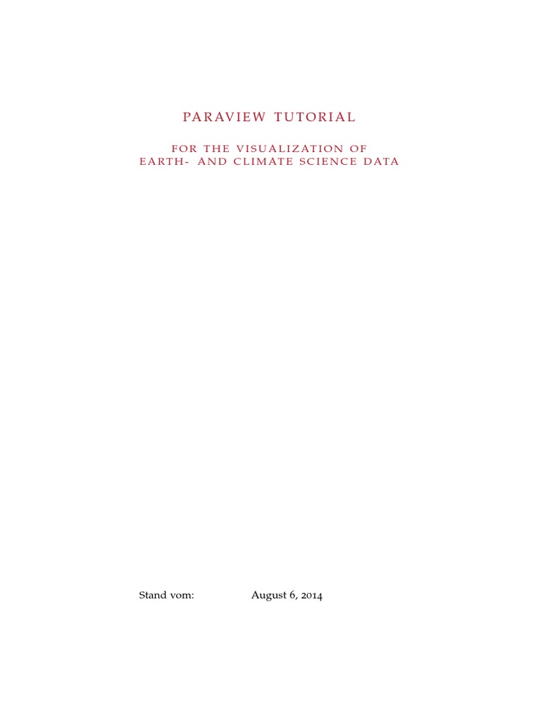 Paraview Lecture and Tutorial | PDF | Rendering (Computer Graphics) | 3 ...