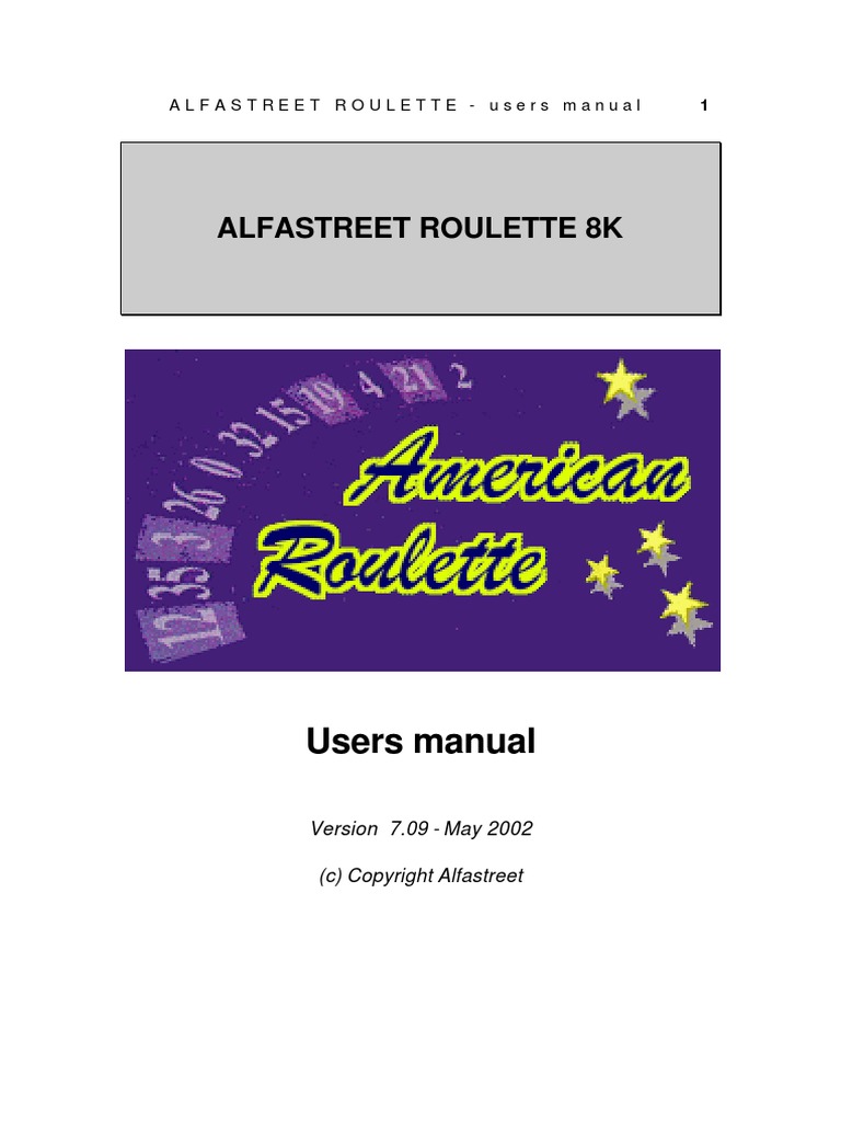 Manual Del Usuario Alfa Street RK8 PDF | PDF | Menu (Computing) | Roulette