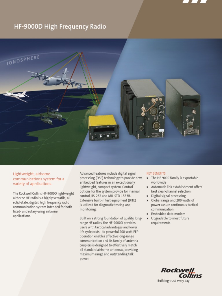 HF-9000D Data Sheet | PDF | High Frequency | Radio