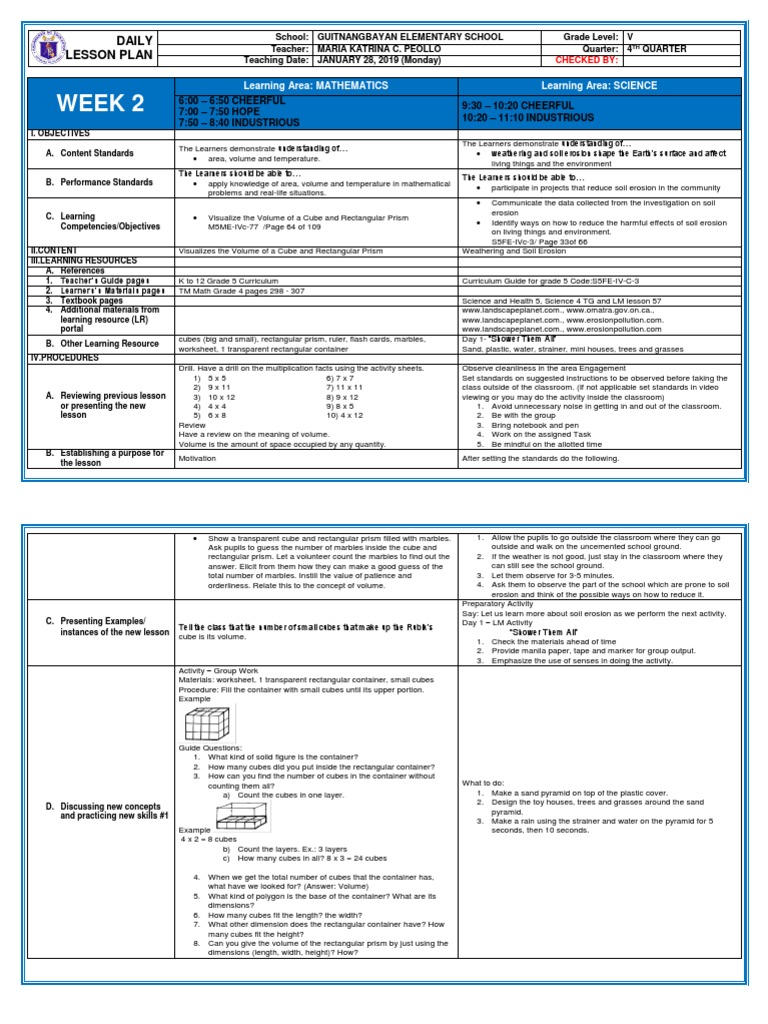 DLP q4 wk3 | PDF | Volume | Metacognition