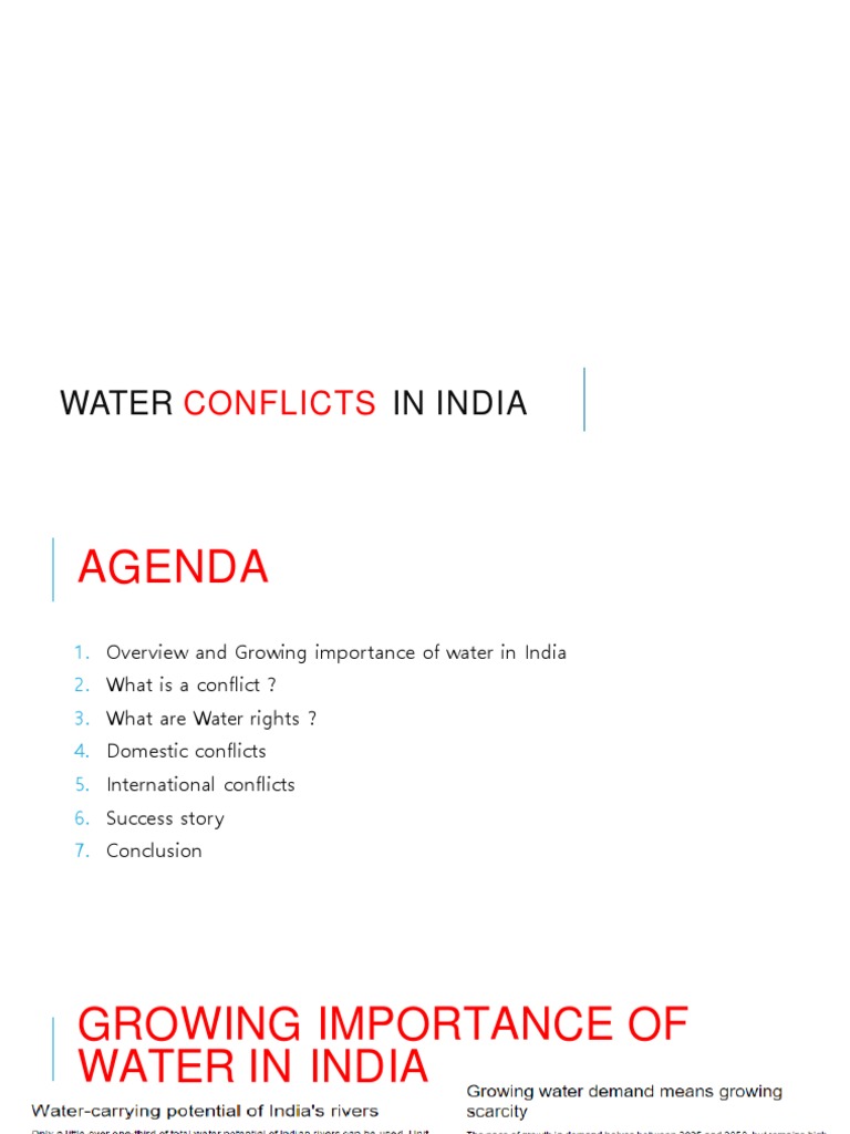 Water Conflits | PDF | Water And Politics | Water