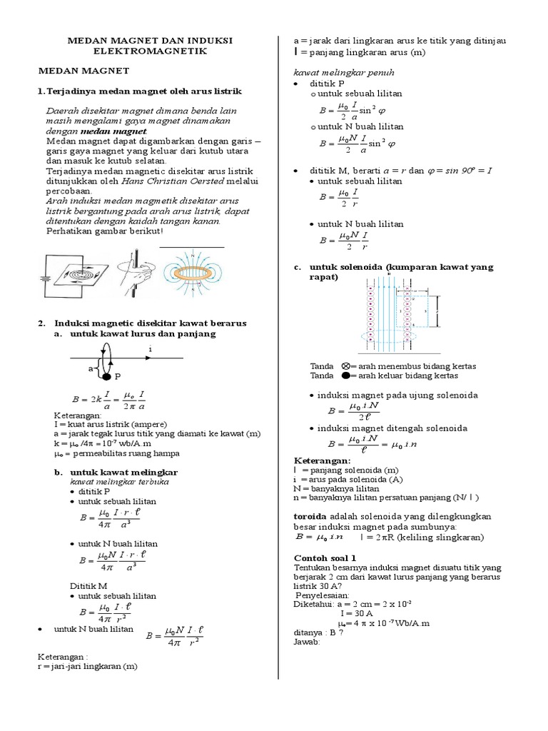Medan Magnet Dan Induksi Elektromagnetik | PDF
