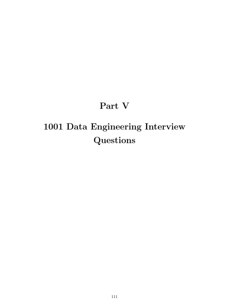 150 Data Engineering Interview Questions PDF | PDF | Apache Hadoop | Cloud Computing