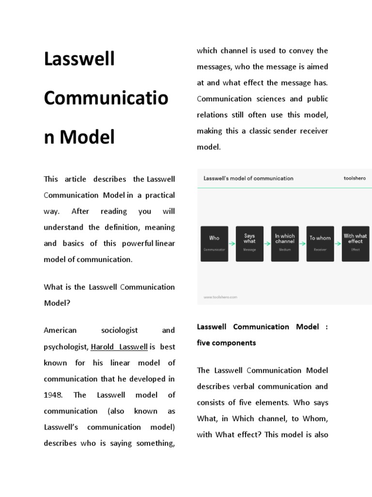 Communication Models | PDF | Communication | Cognitive Science