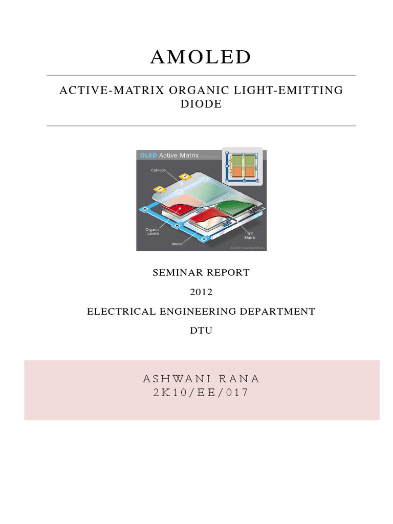 Amoled PDF | PDF | Oled | Liquid Crystal Display