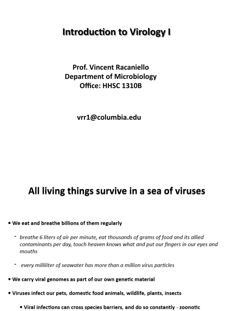 Introduction To Virology I Introduction To Virology I | PDF | Virus ...