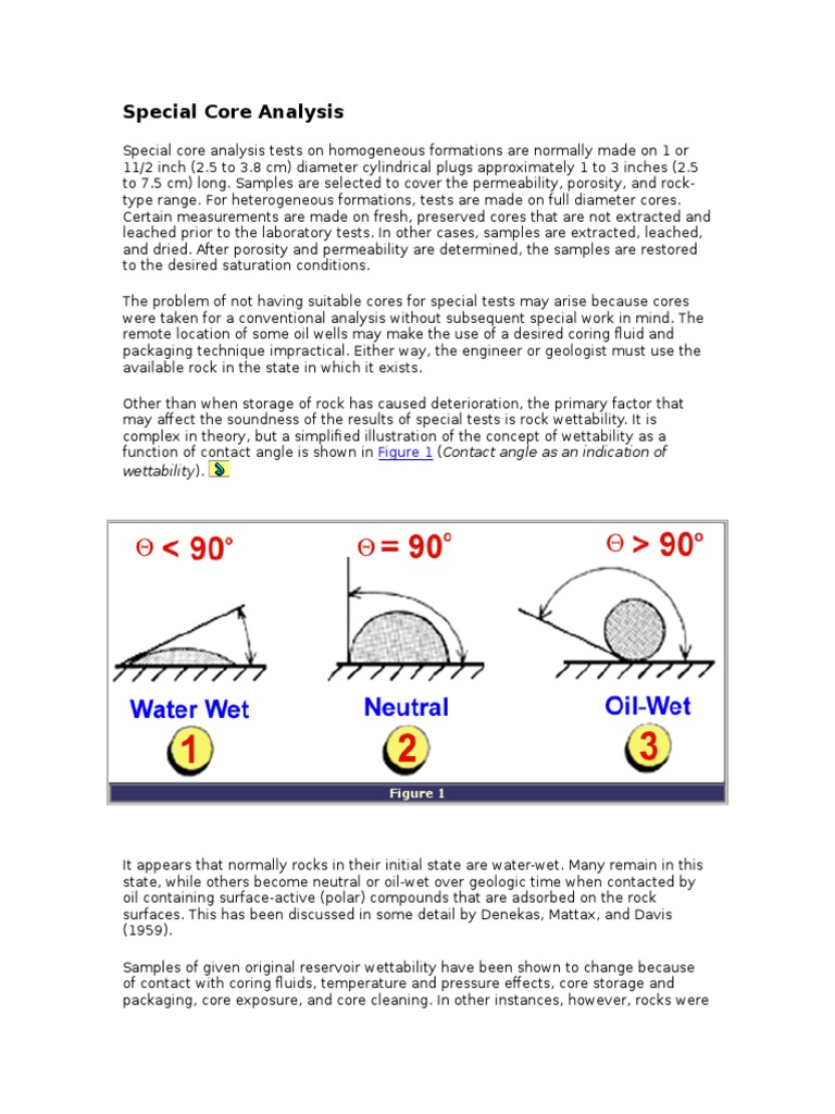 Special Core Analysis | PDF | Permeability (Earth Sciences) | Petroleum Reservoir