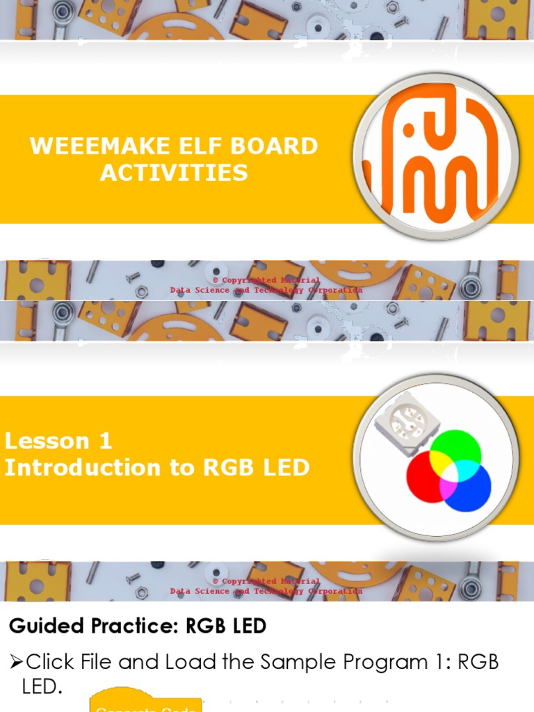 Weeemake Training | PDF | Rgb Color Model | Light Emitting Diode